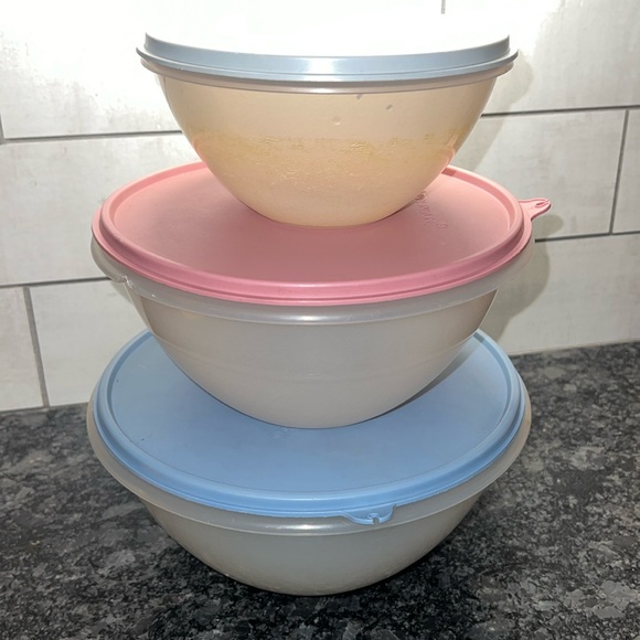 Tupperware | Kitchen | Wonderlier Vintage Tupperware Bowlsset Of 3 ...